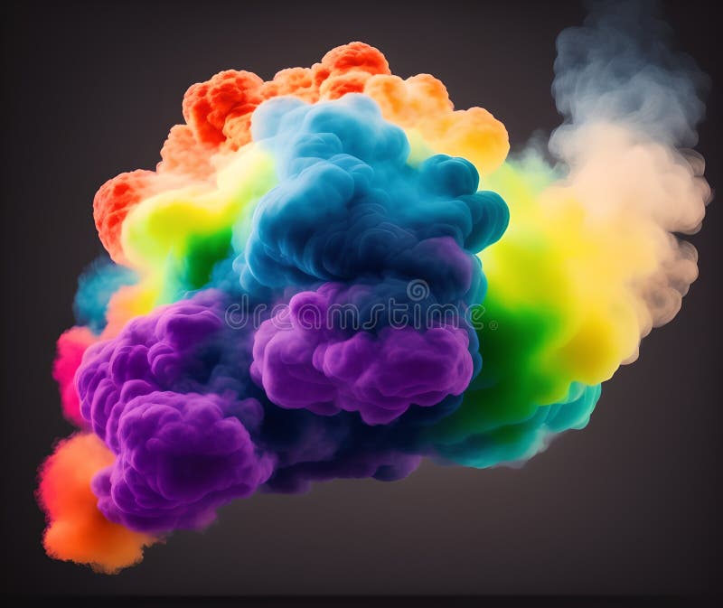 Smoke Puff Cloud, Generative AI Illustration Stock Illustration ...