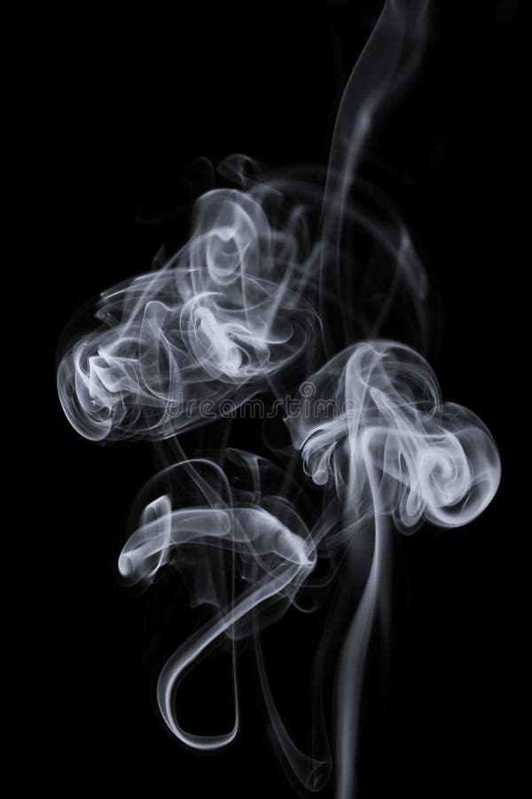 Smoke Puffs Over Black Background Stock Image - Image of puff, copy ...