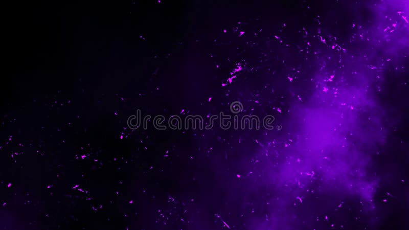 Smoke with Purple Embers Particles Texture Overlays . Burn Effect on ...
