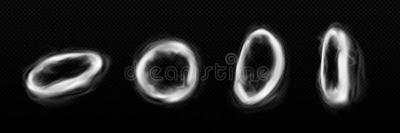 Smoke Ring Cloud Vector Steam Round Cloud Effect Stock Vector ...