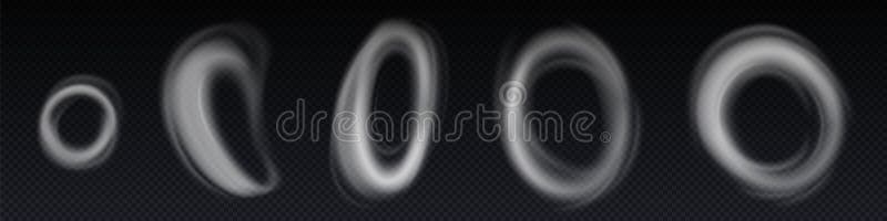 Smoke Ring Cloud Vector Steam Round Cloud Effect Stock Vector ...