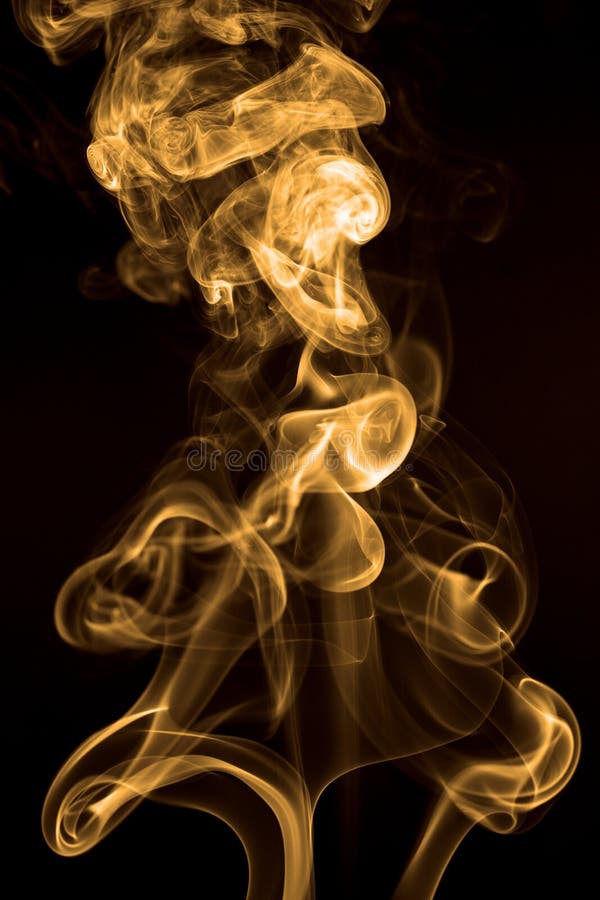 Smoke Rising Against Black Background Stock Photo - Image of motion ...
