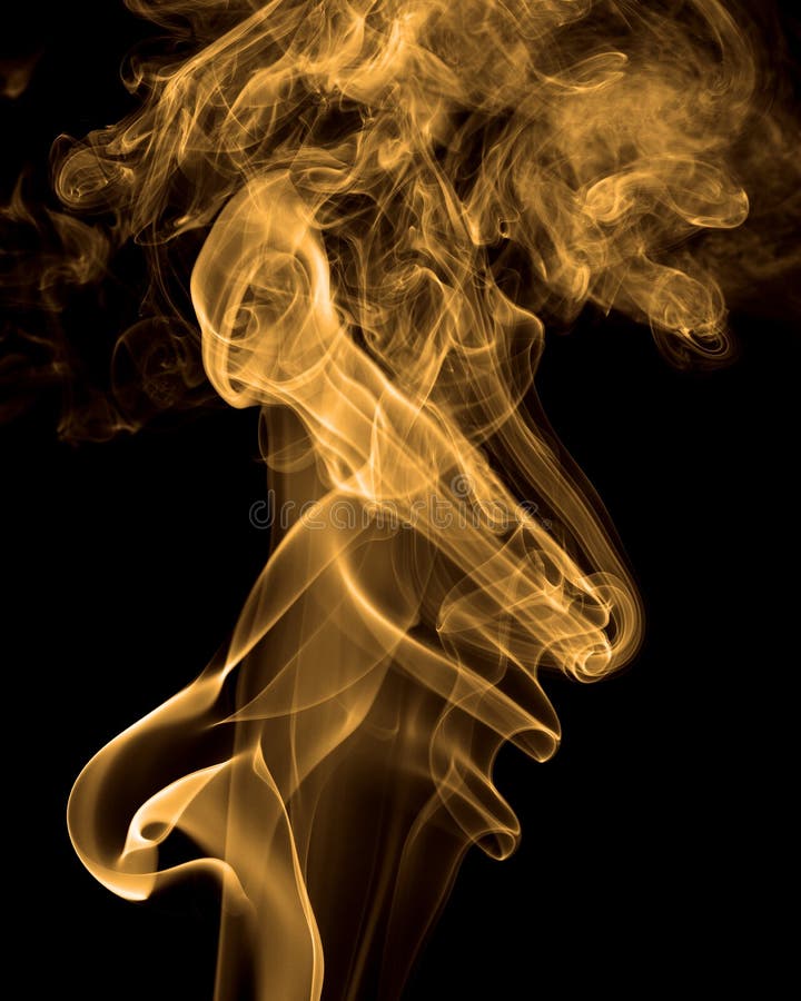 Smoke Rising Against Black Background Stock Image - Image of mist ...