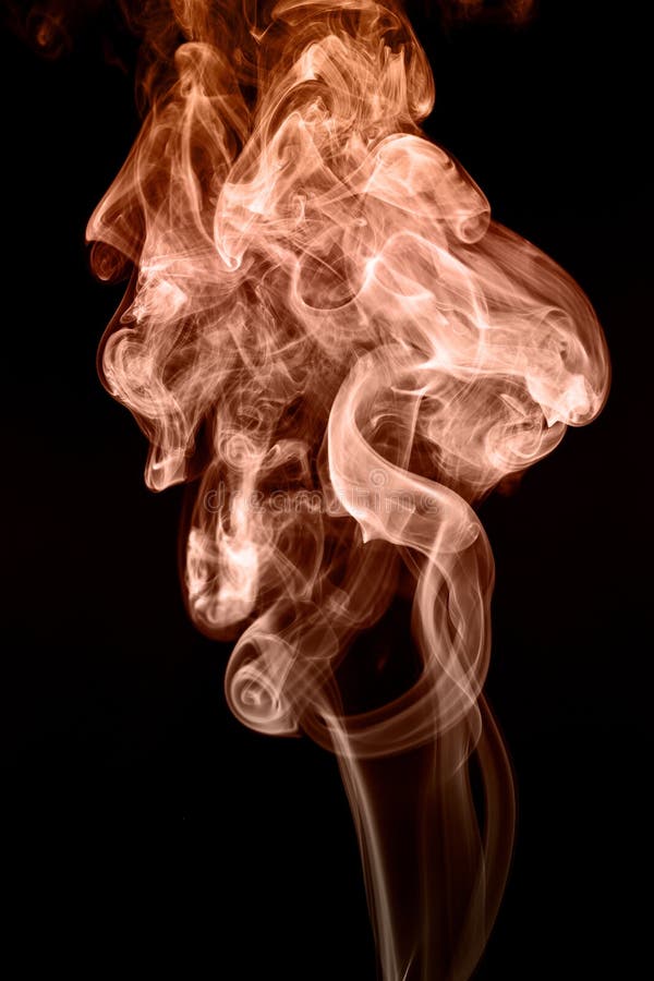 Smoke Rising Against Black Background Stock Photo - Image of flow ...