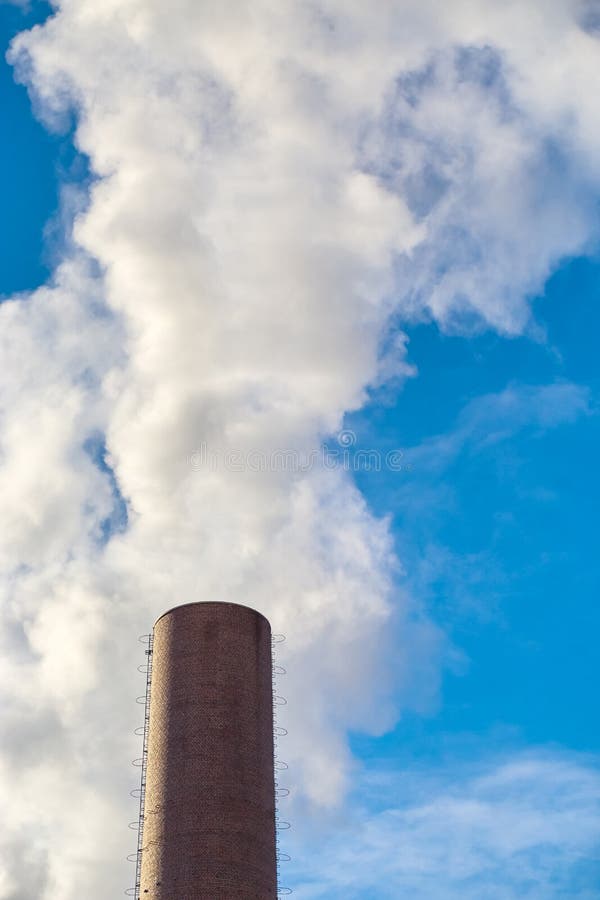 Smoke Rising from Tall Chimney Stock Photo - Image of industries, steam ...