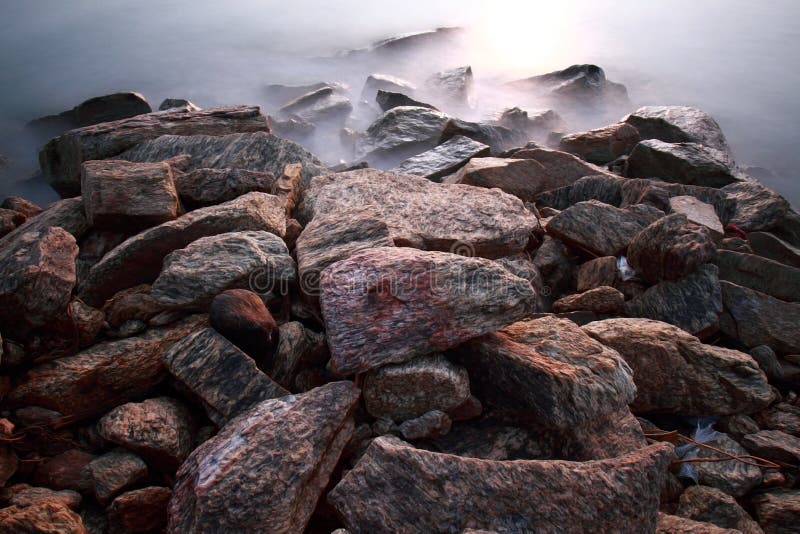 Smoke on the rock stock image. Image of relaxing, detail - 45390133