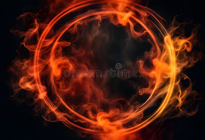 Smoke Round Frame. Ink Water Mix Stock Illustration - Illustration of ...