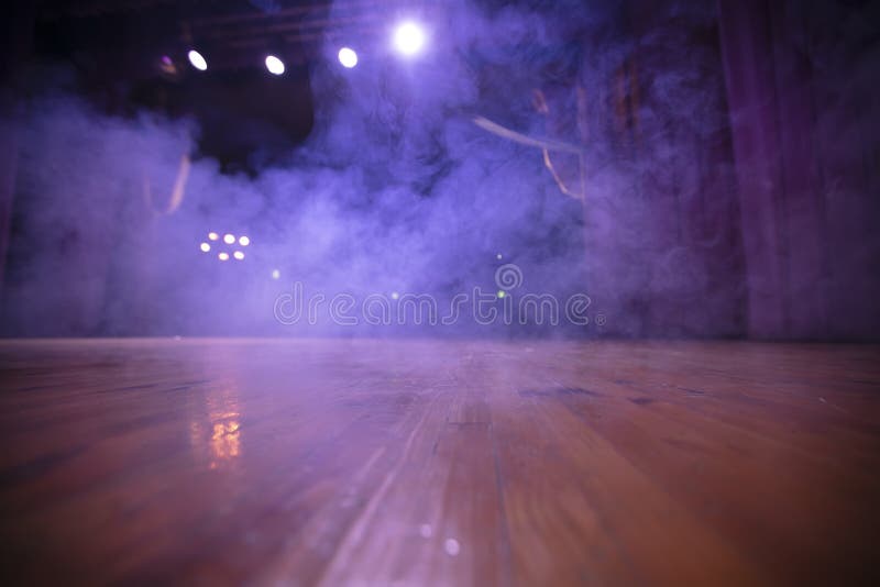 Smoke Screen on the Wooden Floor Stock Image - Image of design, indoors ...