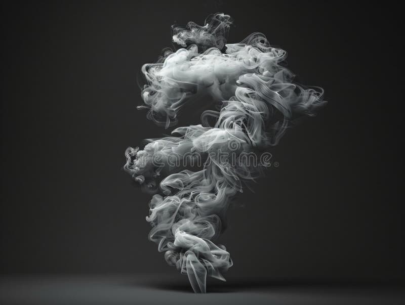 Smoke in Shape of Figure Seven. Stock Illustration - Illustration of ...
