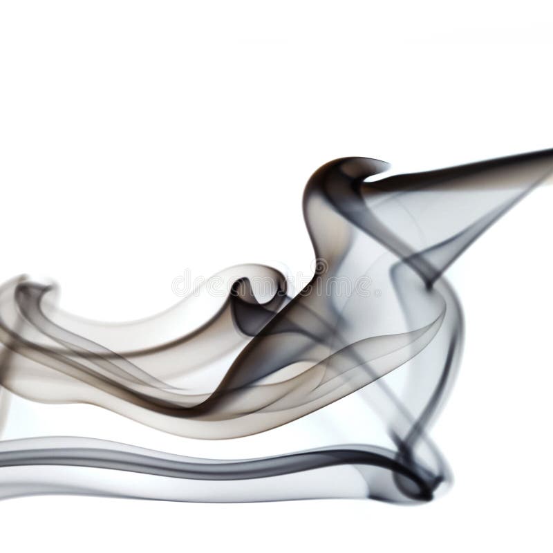 Smoke Shapes on White Background Stock Image - Image of delicate ...