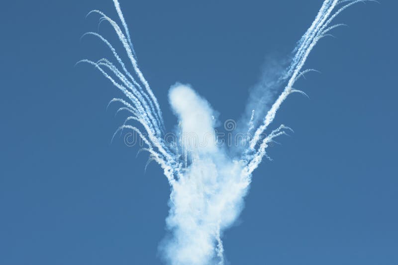 Smoke in the Sky after a Fireworks Stock Image - Image of good, smoke ...