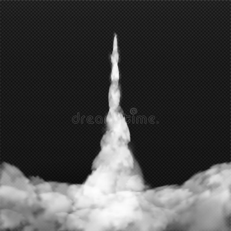 Smoke from Space Rocket Launch Stock Illustration - Illustration of ...