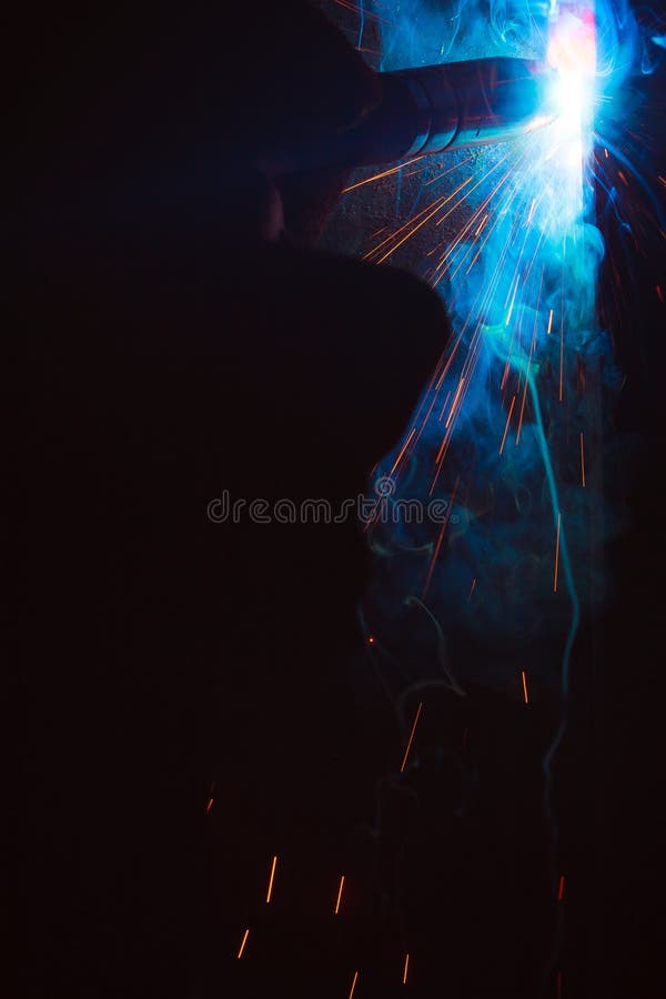 Smoke and Sparks on a Black Background. the Great Explosion and the ...