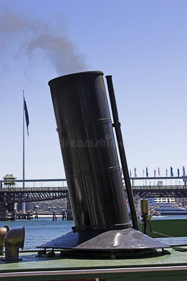 Smoke Stack stock image. Image of flagpole, boat, vessel - 2361313
