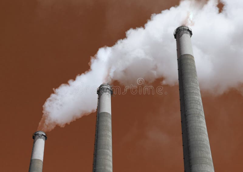 Smoke Stack stock image. Image of spewing, concete, brick - 4354705