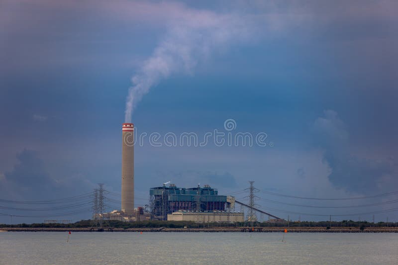 The Smoke from Stack of Electric Power Plant Stock Image - Image of ...