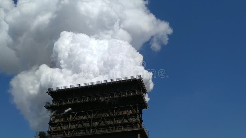 Smoke Stack from Industrial Chimney Stock Footage - Video of pipe ...