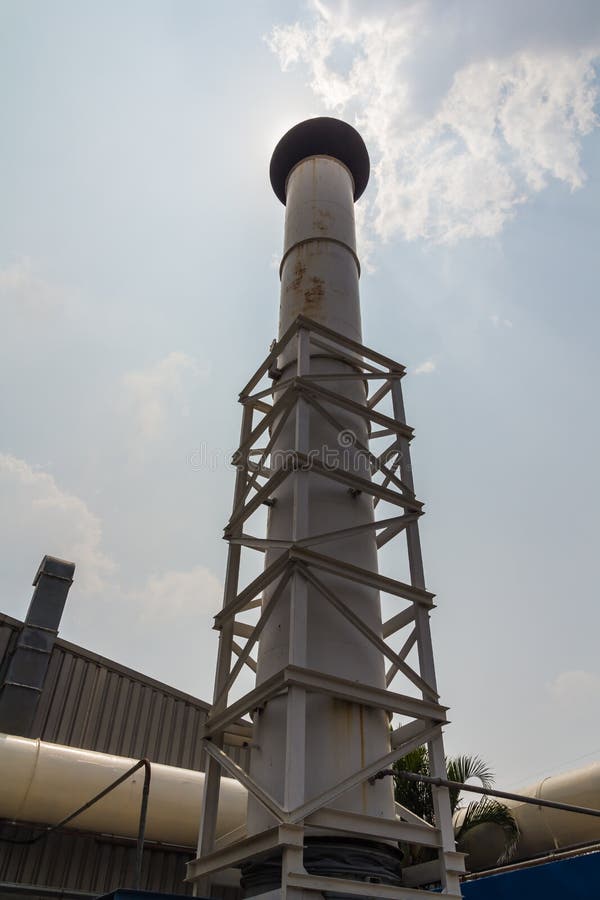 Smoke Stack of the Industrial Plant Stock Image - Image of chimney ...