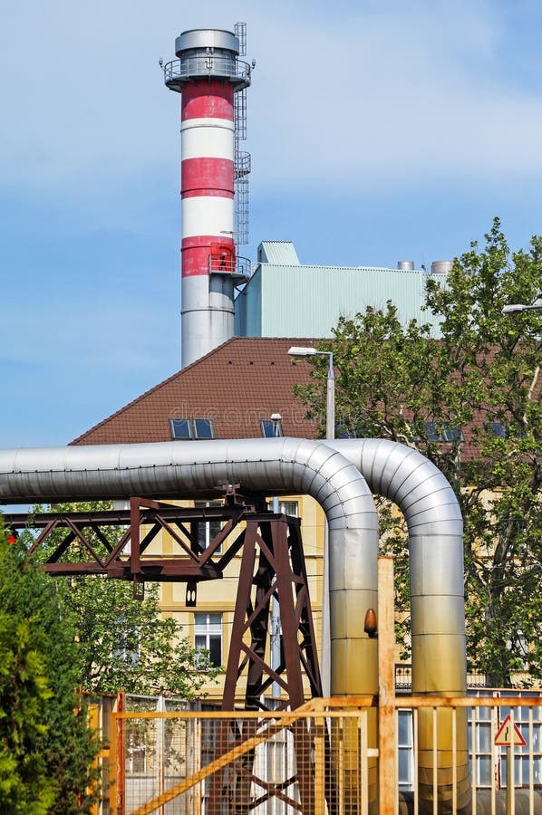 Smoke Stack of the Power Station Stock Photo - Image of concrete, curve ...