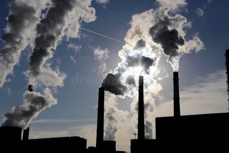 Coal Burning Power Plant with Smoke Stacks, Moscow, Russia Stock Photo ...