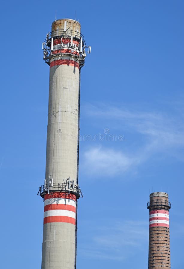 Smoke Stacks of the Power Station Stock Photo - Image of station, stack ...
