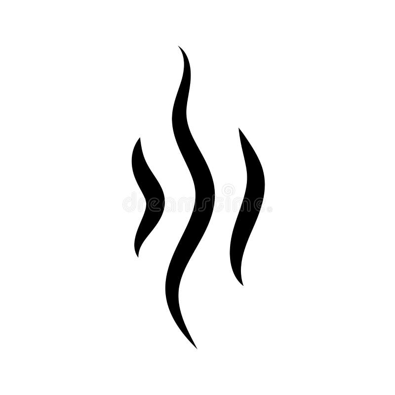 Smoke Steam Icon Simple Isolated Flat Design Style Stock Vector ...