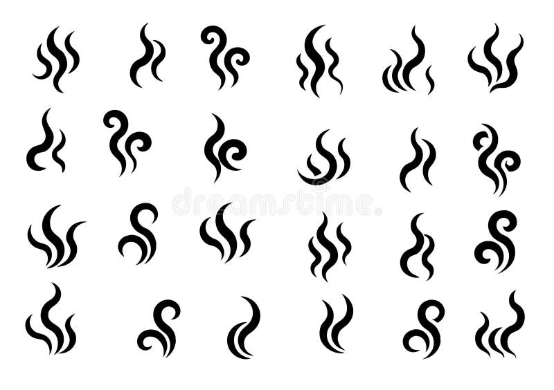 Smoke Steam Set Designs, Fluid Flow Liquid Dynamic Stock Vector ...