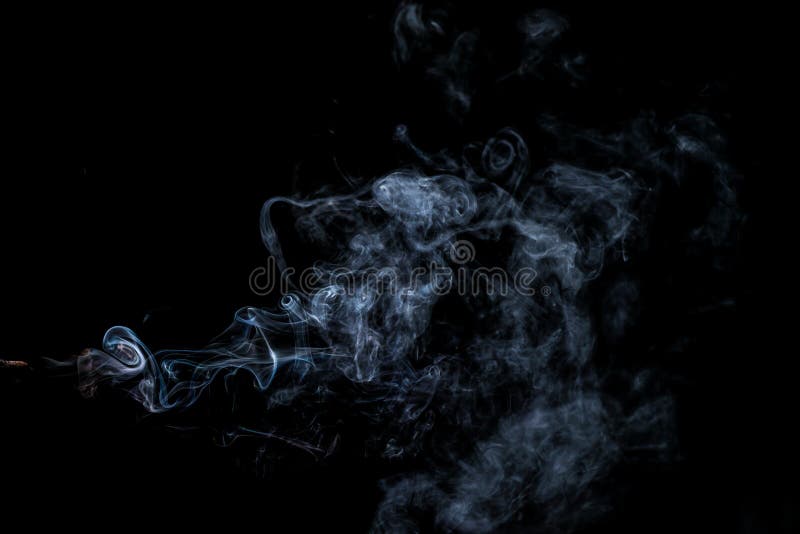 Smoke Stream on a Black Background Stock Photo - Image of texture, smog ...