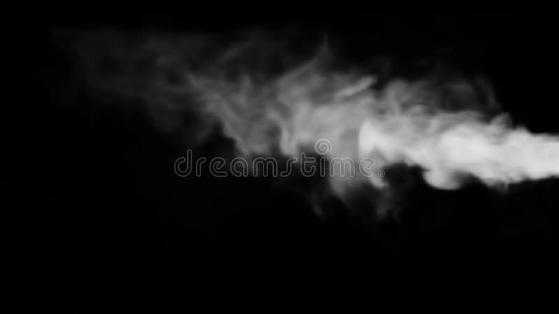 Smoke Stream on a Black Studio Background Can Be Separated. Smoke Cloud ...