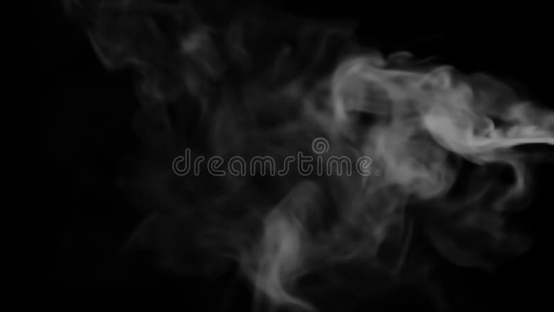 Smoke Stream on a Black Studio Background Can Be Separated. Smoke Cloud ...