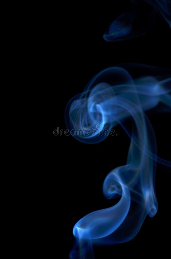 Smoke Streaming on a Black Background Close-up Stock Photo - Image of ...
