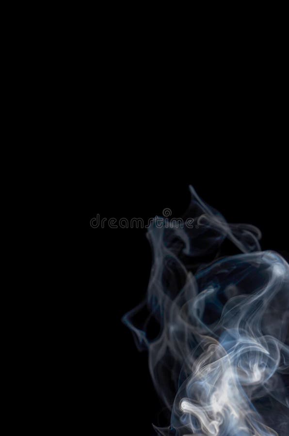 Smoke Streaming on a Black Background Close-up Stock Photo - Image of ...
