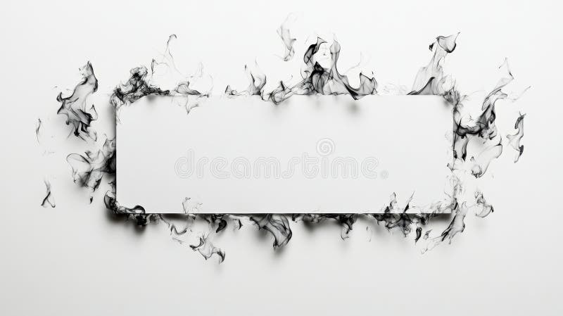 Smoke Swirling Around Blank Rectangular Frame, Abstract Art Concept ...