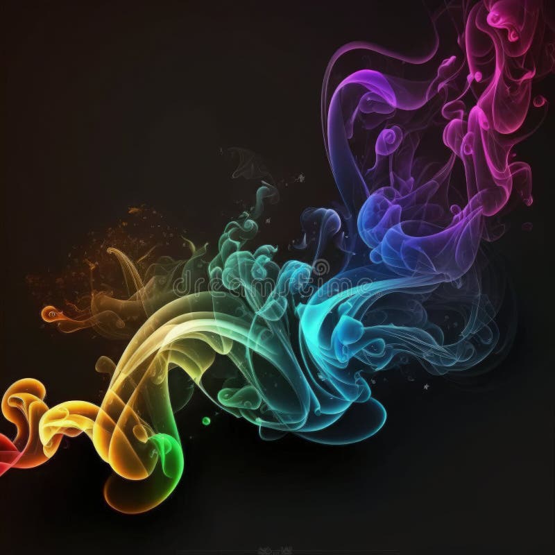 Smoke Symphony Abstract Geometry with Smoke Stock Illustration ...