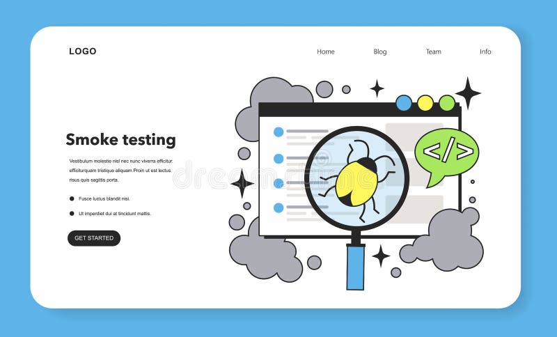 Smoke Testing Technique Web Banner or Landing Page. Software Testing ...