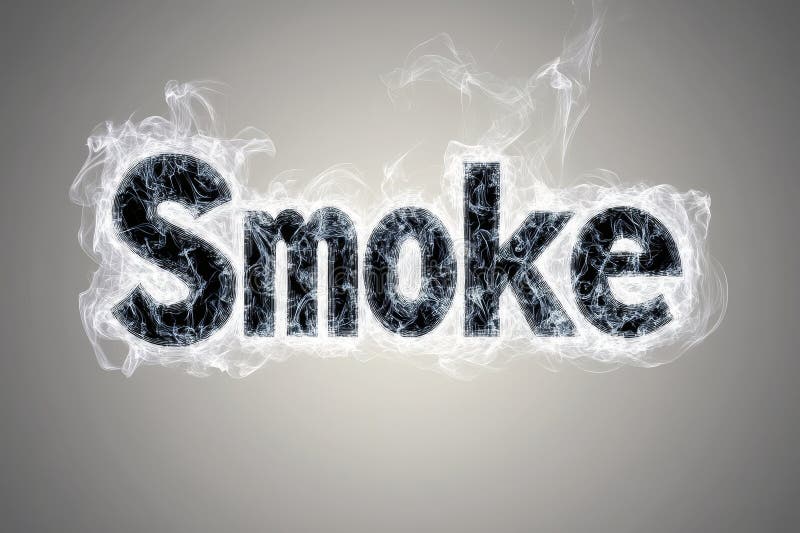 Smoke Text Effect Image Abstract Smoky Text Design Word Vapor Stock ...