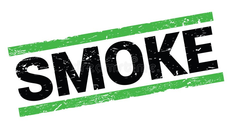 SMOKE Text on Green Rectangle Stamp Sign Stock Illustration ...