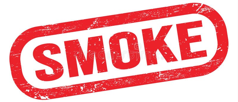 SMOKE, Text on Red Rectangle Stamp Sign Stock Illustration ...
