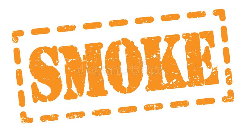 SMOKE Text Written on Orange Stamp Sign Stock Illustration ...
