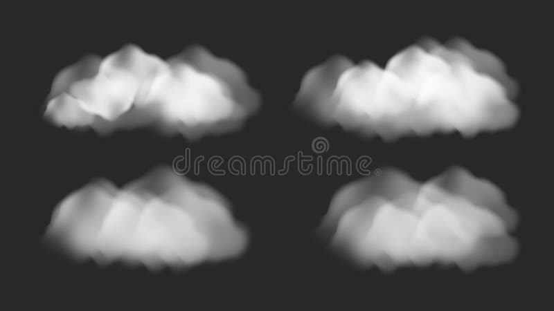 Smoke Vapor Cloud Overlay Effect Realistic Vector. Stock Illustration ...