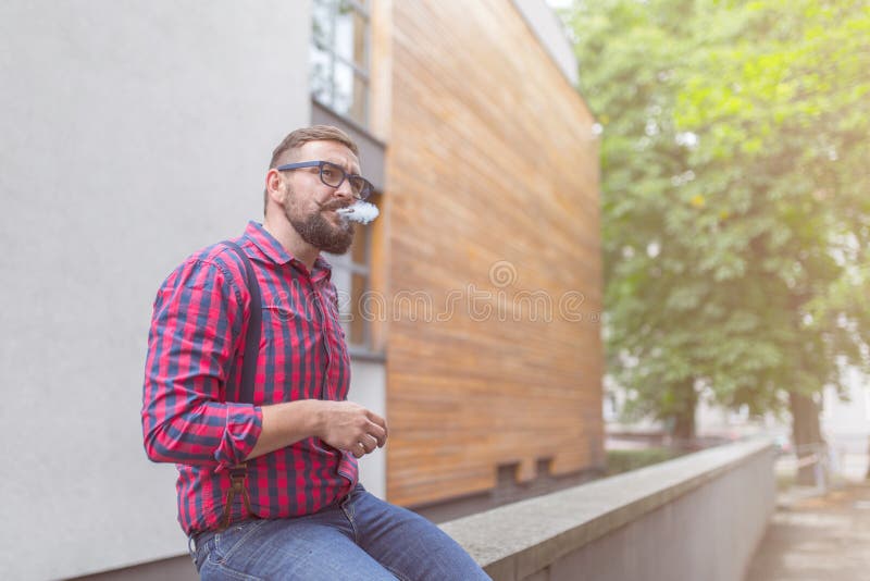 Smoke weed and relax stock image. Image of close, beard - 66214101
