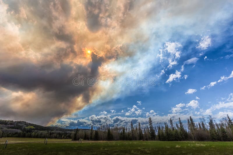 Smoke from wildfire. stock photo. Image of outdoor, smoke - 70797968