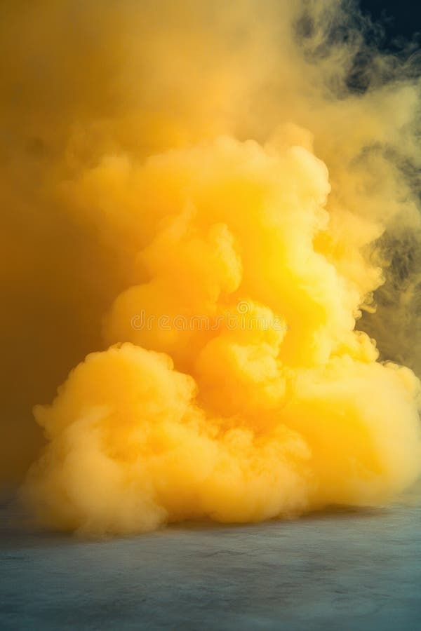 Smoke or Yellow Fumes Explosion Stock Photo - Image of fireworks, fumes ...