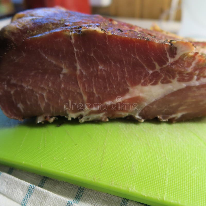 Smoked Air-dried Ham Directly from the Farm Stock Photo - Image of ...