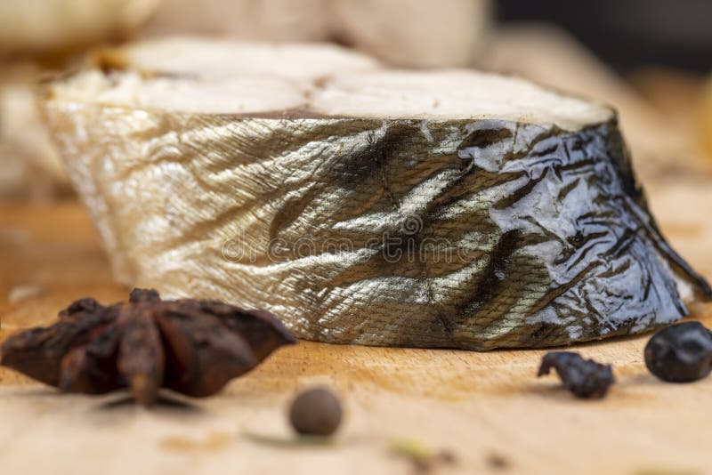 Smoked Atlantic Mackerel Cut into Pieces Stock Photo - Image of fresh ...