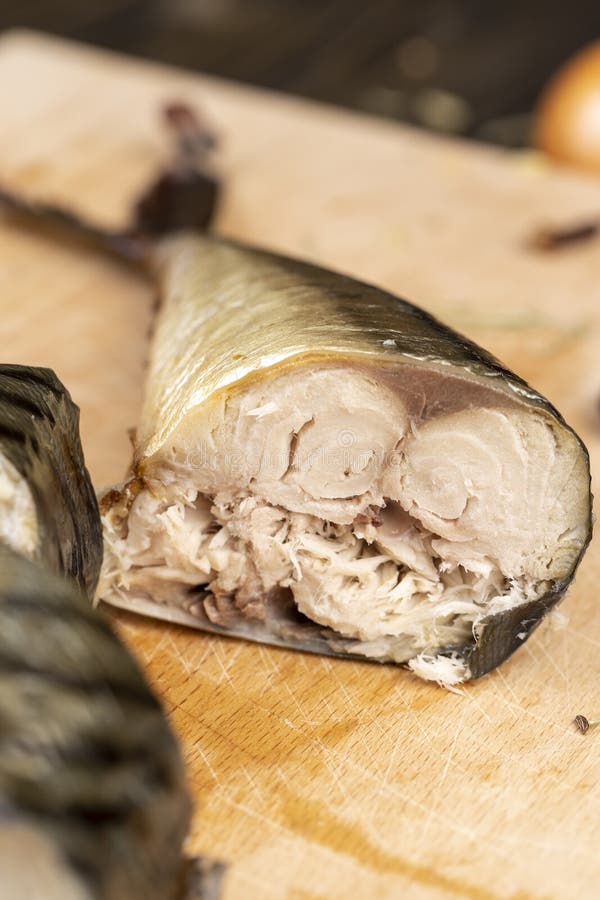 Smoked Atlantic Mackerel Cut into Pieces Stock Photo - Image of fresh ...