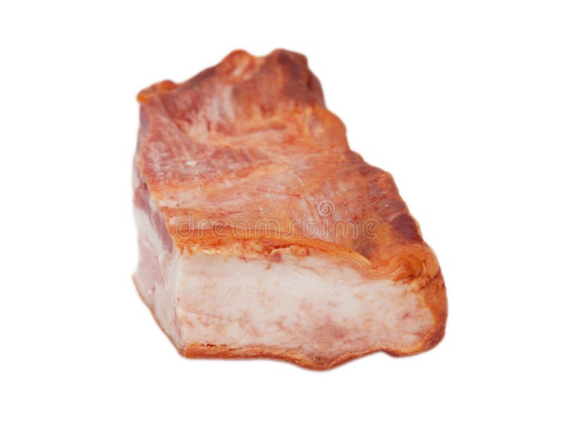 Smoked bacon chunk stock photo. Image of dinner, sliced - 29070338