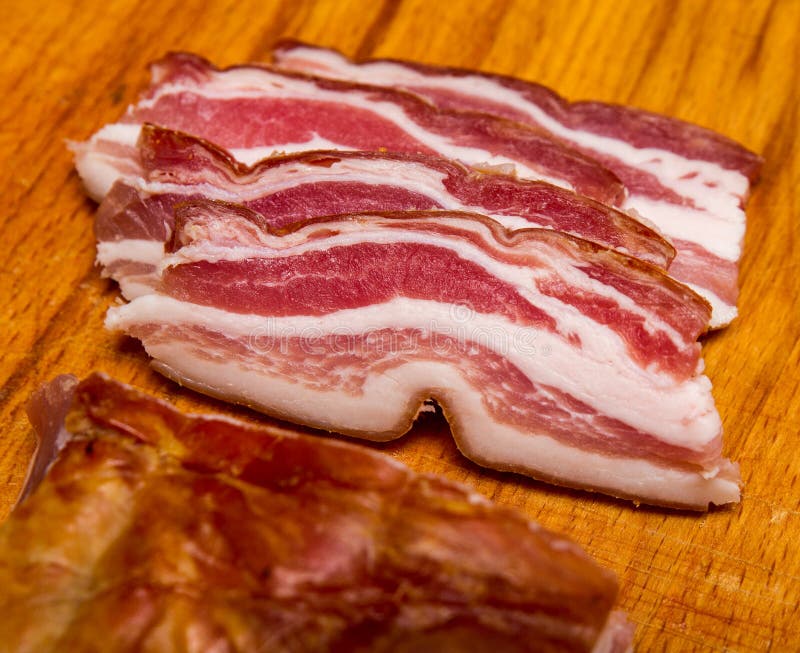 Smoked Bacon, Cut into Pieces Stock Image - Image of small, pork: 38712517