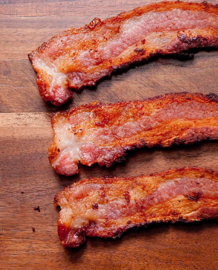 Smoked Bacon from a Local Organic Farm Stock Image - Image of crispy ...