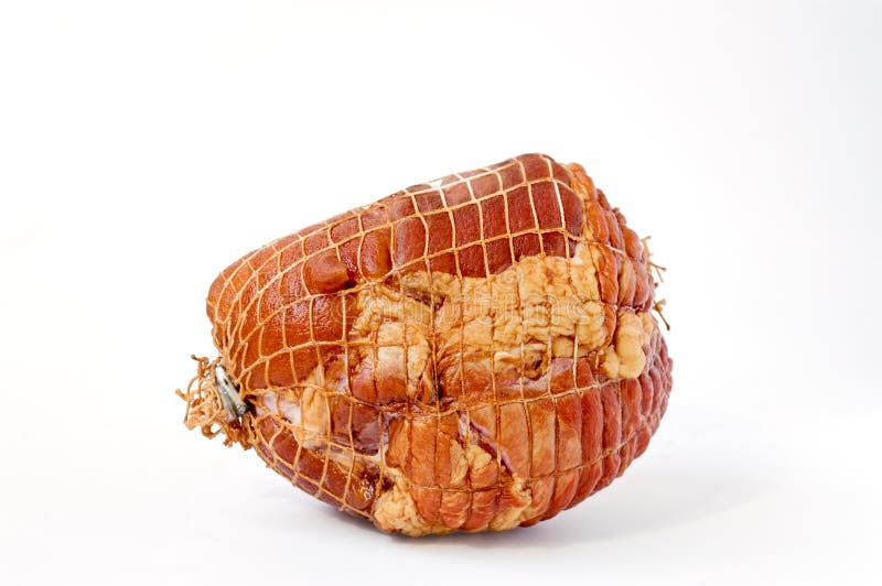 Smoked Boneless Ham Hock Wrapped in Netting Stock Image - Image of pork ...